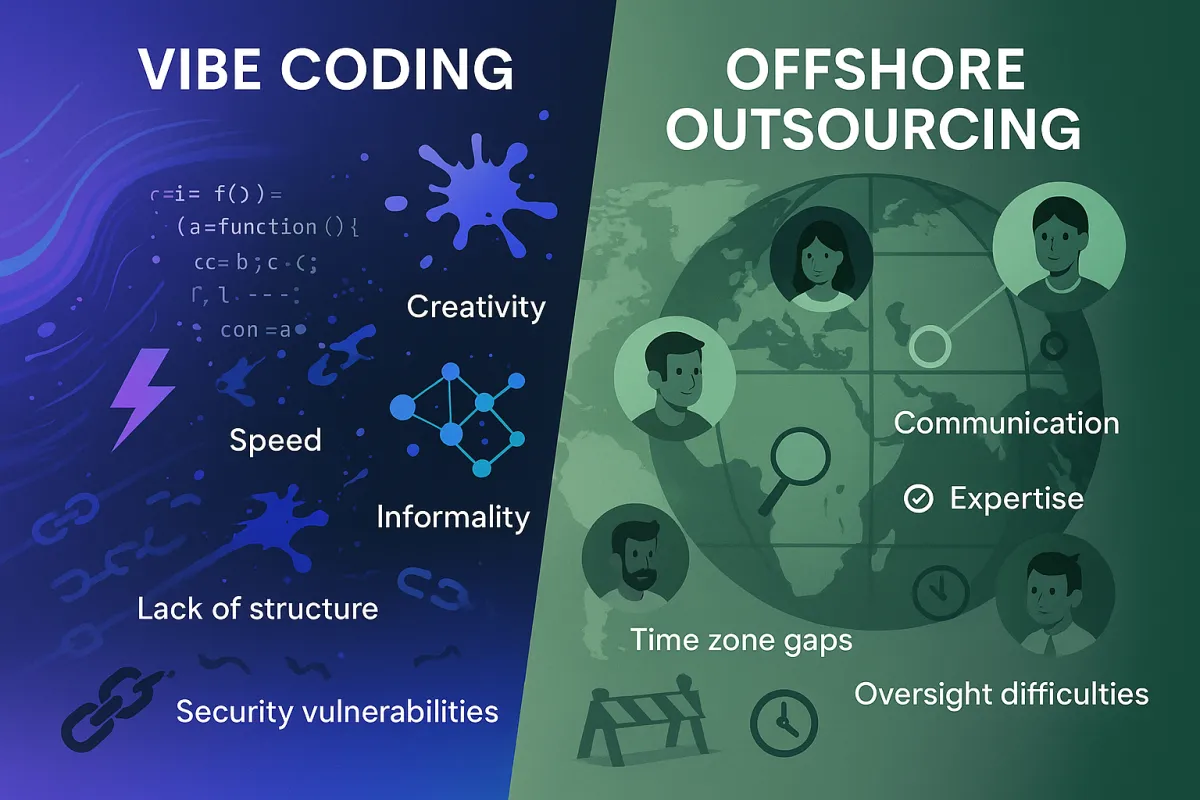 Vibe Coding vs Offshore Outsourcing: A Risk Comparison for Startups